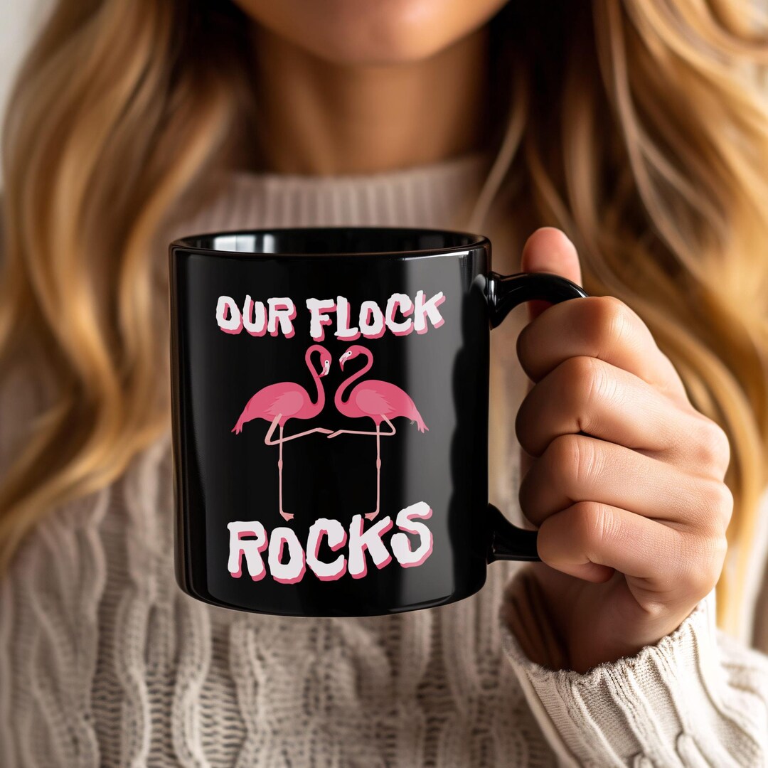 Our Flock Rocks Mug Flamingo Family Vacation Cup Matching Group Beach ...