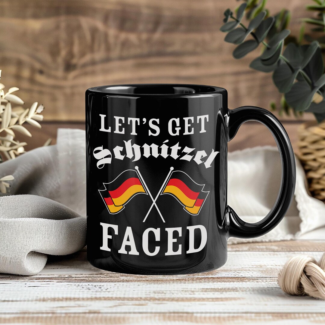 Let’s Get Schnitzel Faced Mug Funny Oktoberfest Beer Lover German Gift ...