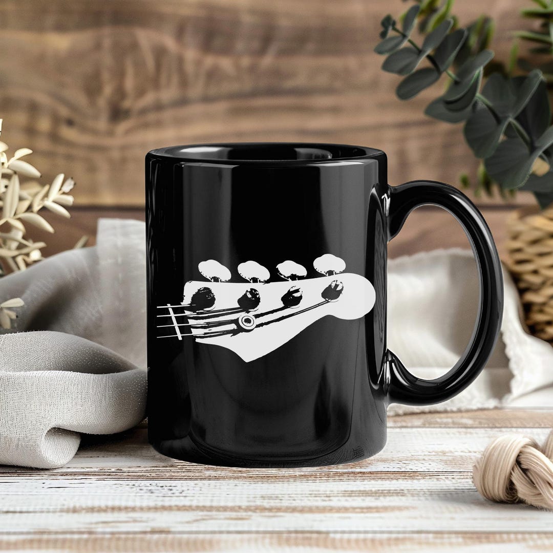 Bass Guitar Mug – Coffee Cup Tea Mugs for Bass Players Music Lovers ...