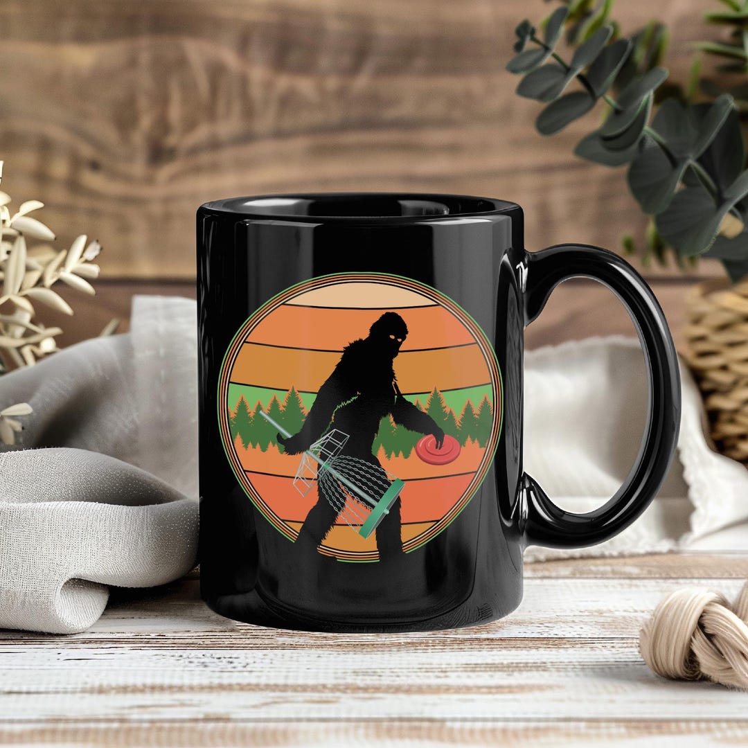 Disc Golf Bigfoot Mug – Coffee Cup Tea Mugs for Sasquatch Yeti Lovers ...