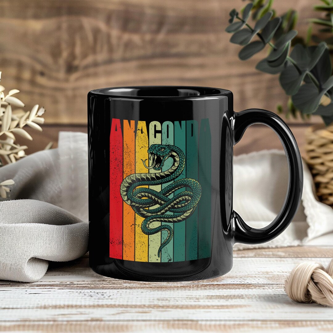 Anaconda Snakes Lover Mug – Coffee Cup Tea Mugs Vintage Retro Reptile ...