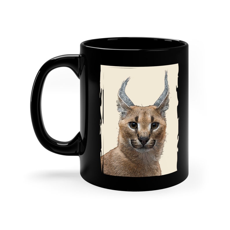 Big Floppa Meme Cat Caracal Mug Coffee Tea Cup Personalized Custom ...
