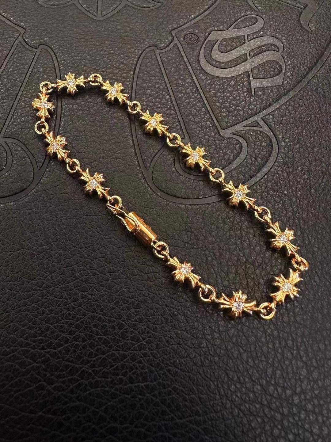 Chrome Hearts Gold Bracelet Chrome Hearts Cross Bracelet - Etsy Hong Kong
