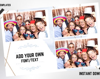 Gold and Blue Photobooth Template - Etsy
