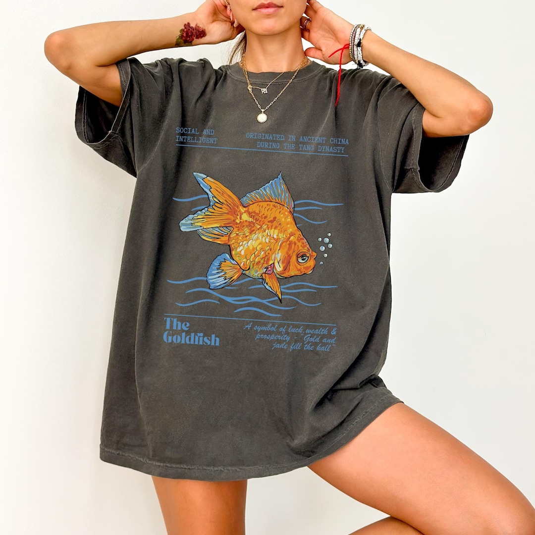 Retro Goldfish Shirt Fish Tshirt Goldfish Sweater Oceancore Gorpcore ...