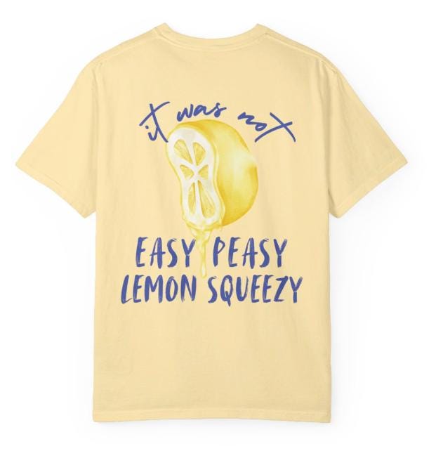 Easy Peasy Lemon Squeezy Lemon Shirt Limoncello Citrus Shirt La Dolce ...