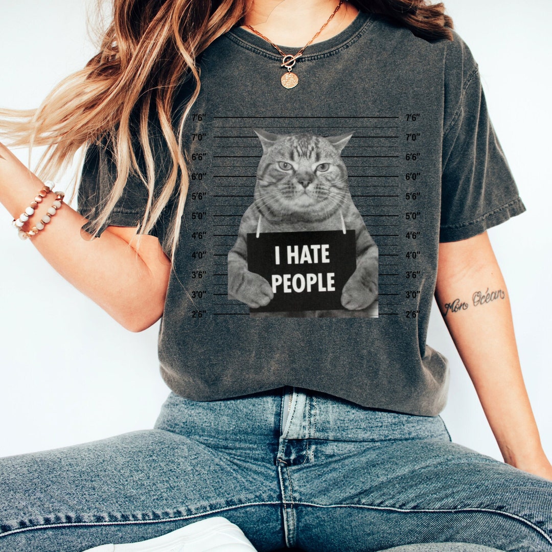 Comfort Colors Funny Cat Shirt Cat Selfie Cat Dad Shirt Introvert Shirt ...