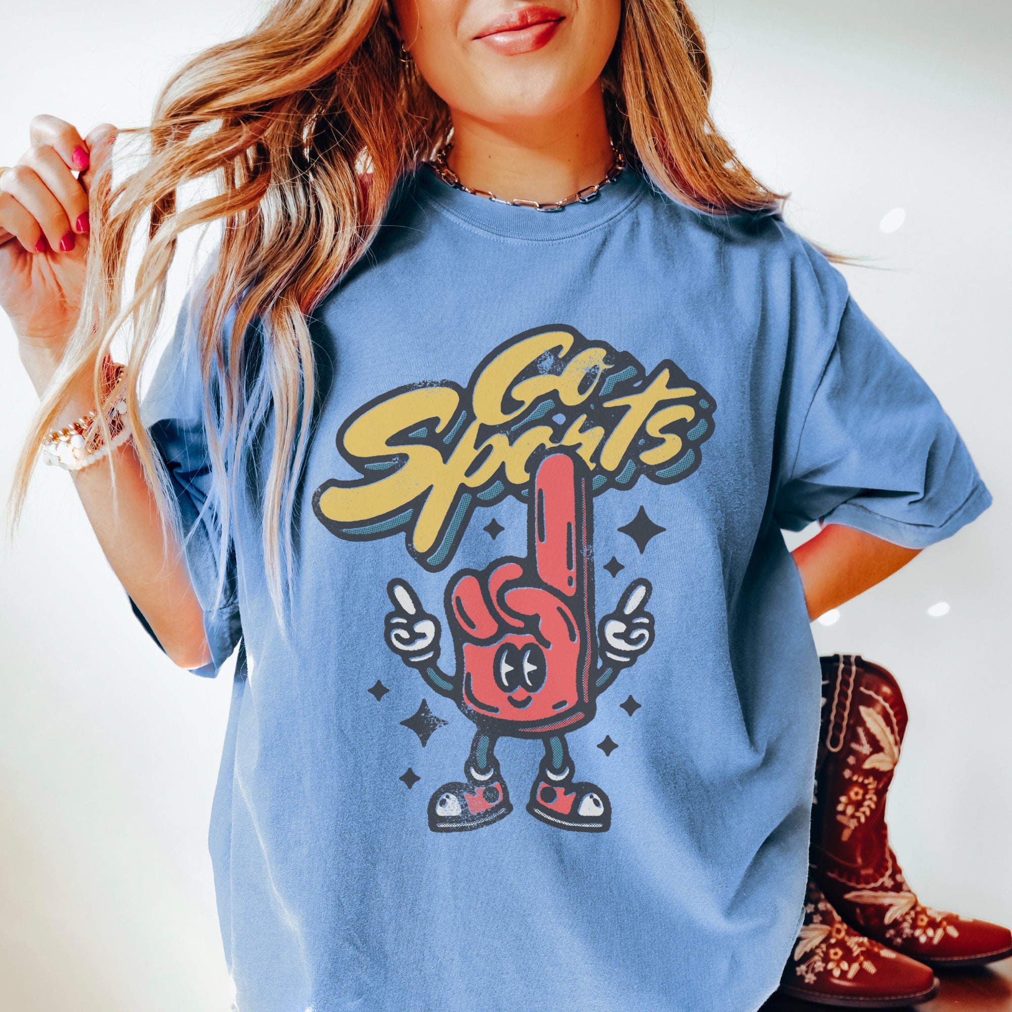 Comfort Colors Go Sports Shirt Funny Sports Shirt Football Sister ...