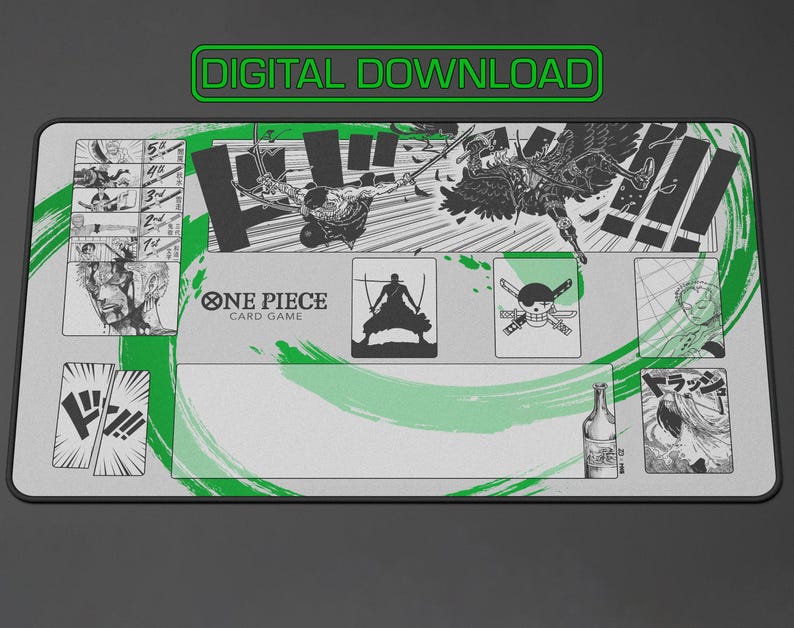 One Piece TCG - Zoro Playmat Design by ZD X NXS (digital for Custom ...