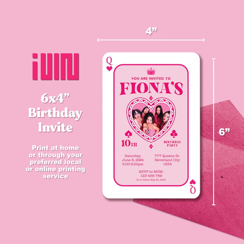 Printable Gi-dle Birthday Invitation, Digital Invite for Gidle Party ...