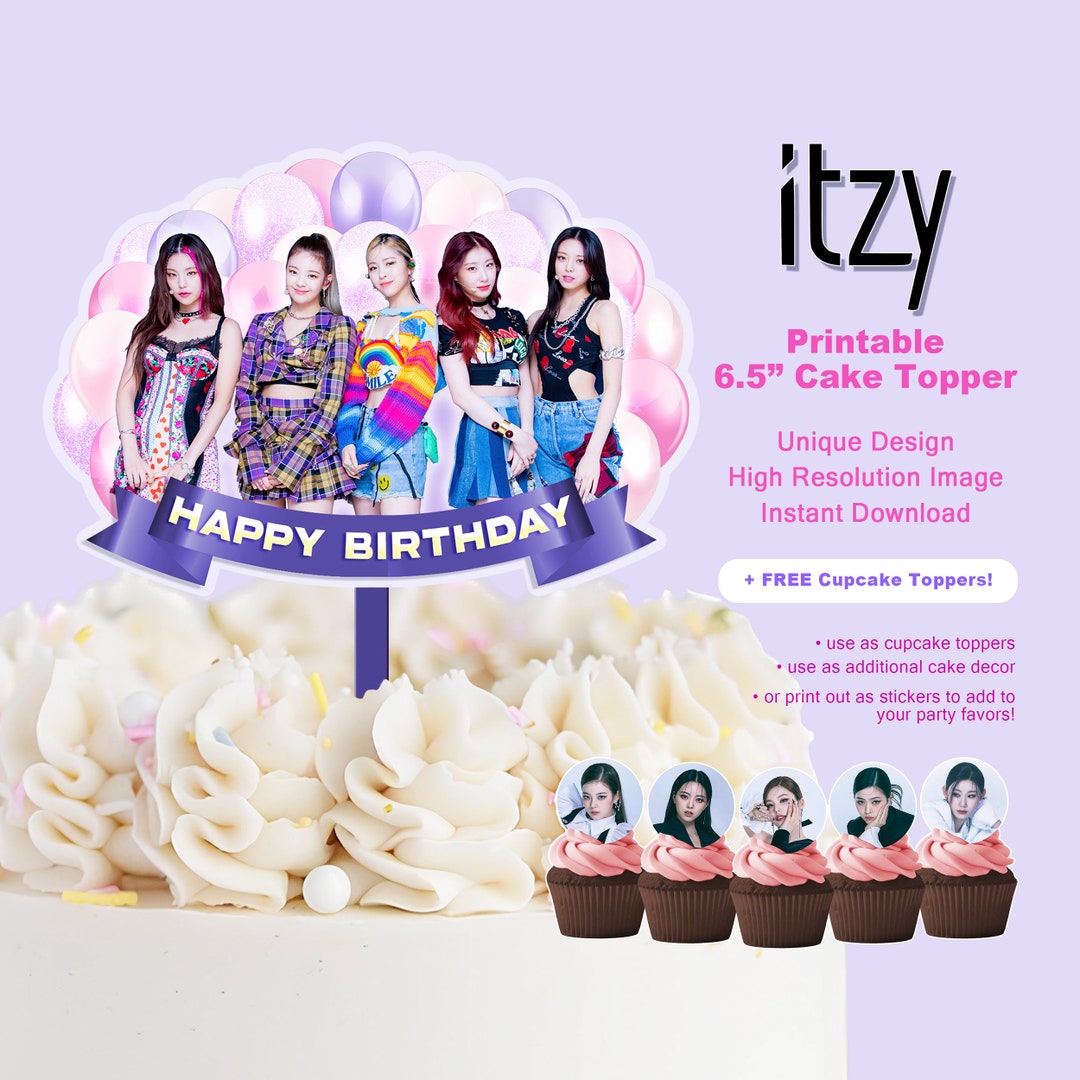 Printable Itzy Cake Topper for Kpop Birthday Decor, Instant Download ...