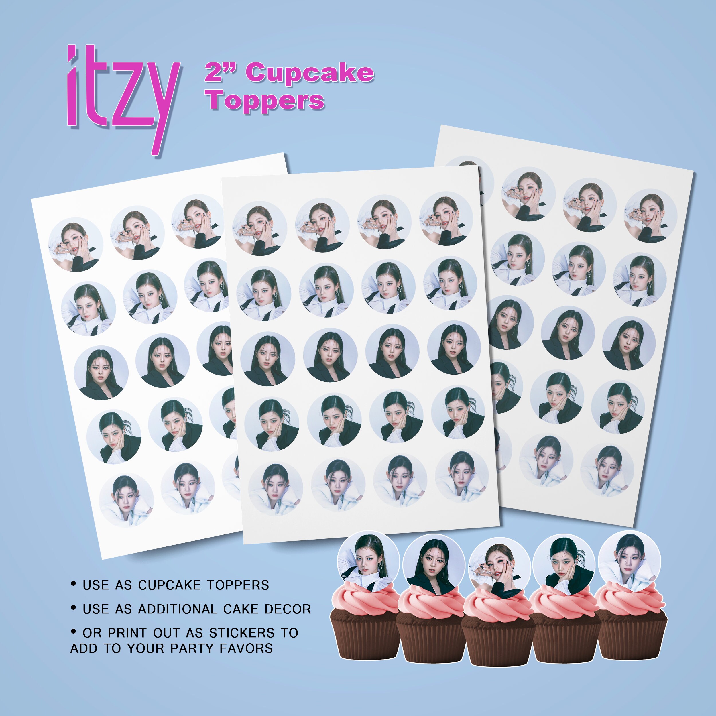 Printable Itzy Cake Topper for Kpop Birthday Decor, Instant Download ...