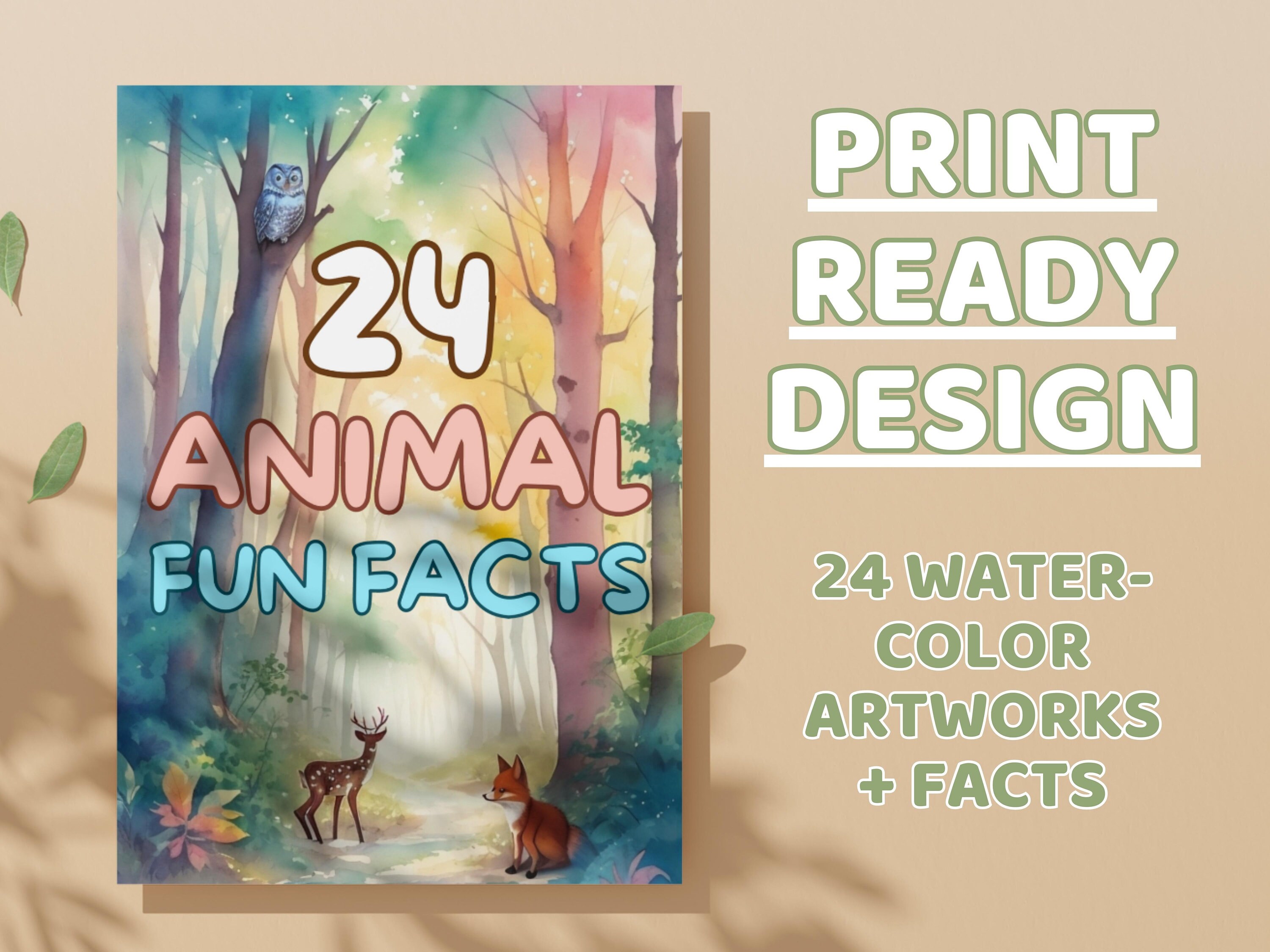 ANIMAL FUN FACTS for Kids Printable Booklet, Animal Learning ...
