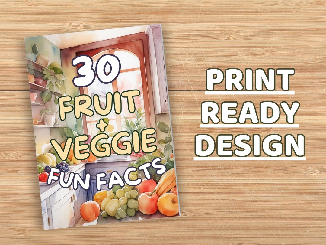 Fruits and Vegetables Fun Facts for Kids | Printable Booklet, Food ...