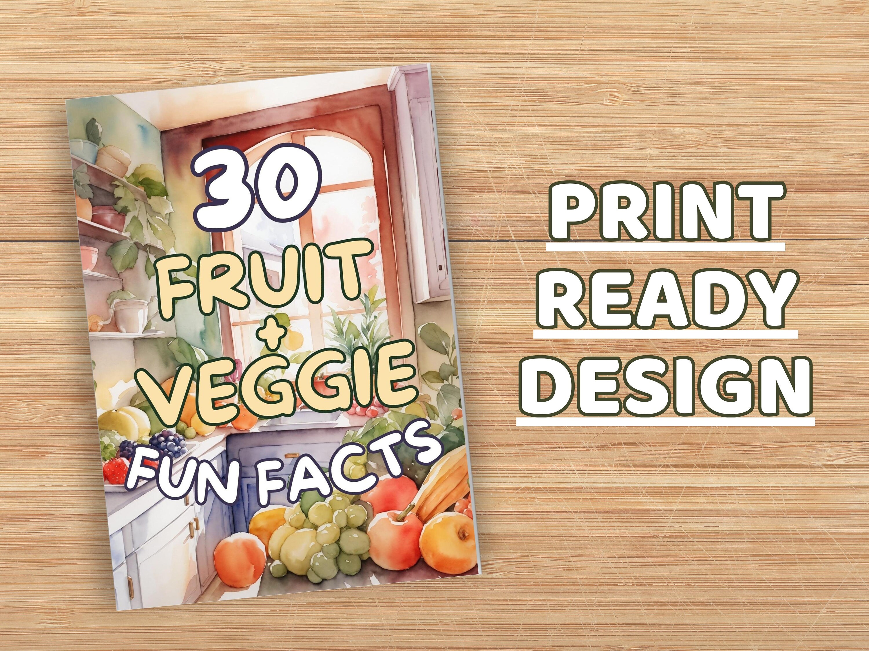 Fruits and Vegetables Fun Facts for Kids Printable Booklet - Etsy