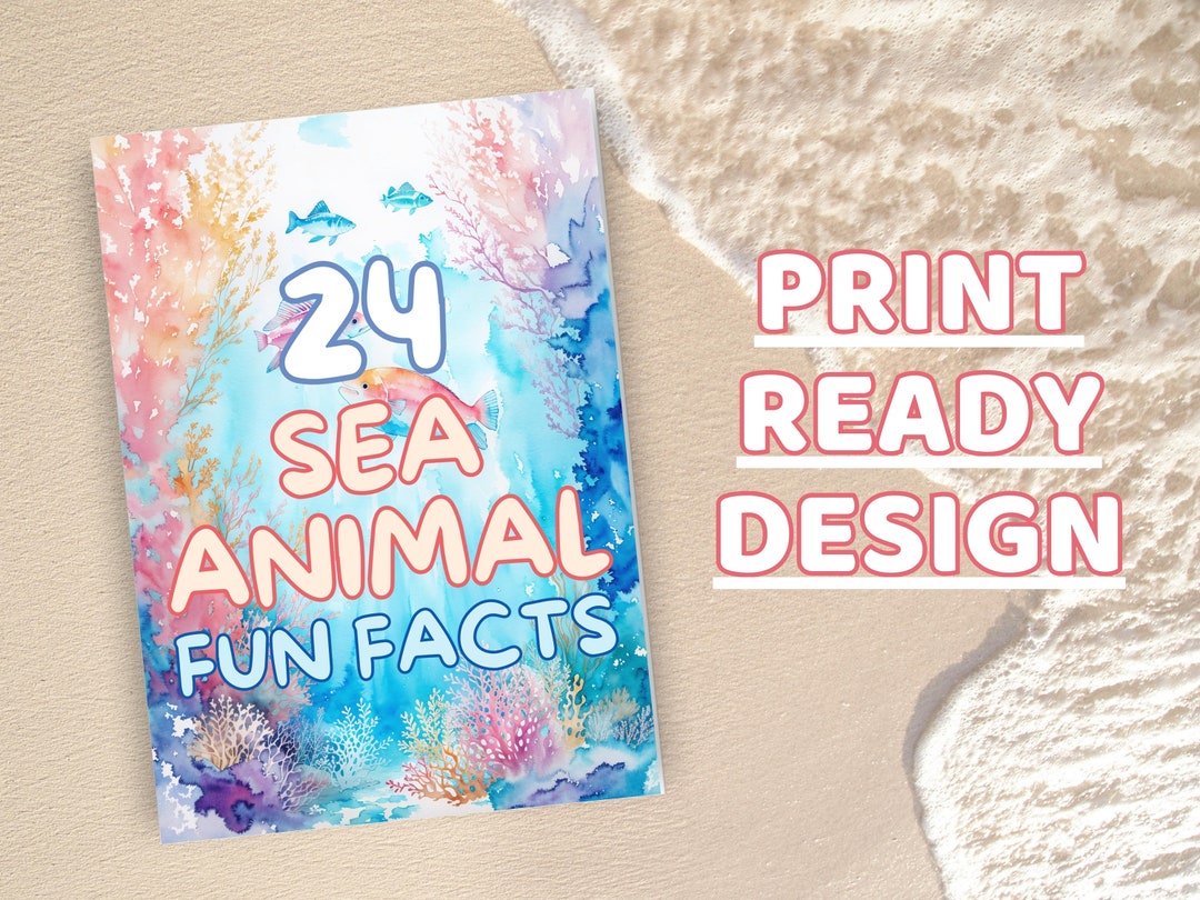 SEA ANIMAL Fun Facts for Kids | Printable Booklet, Animal Learning ...