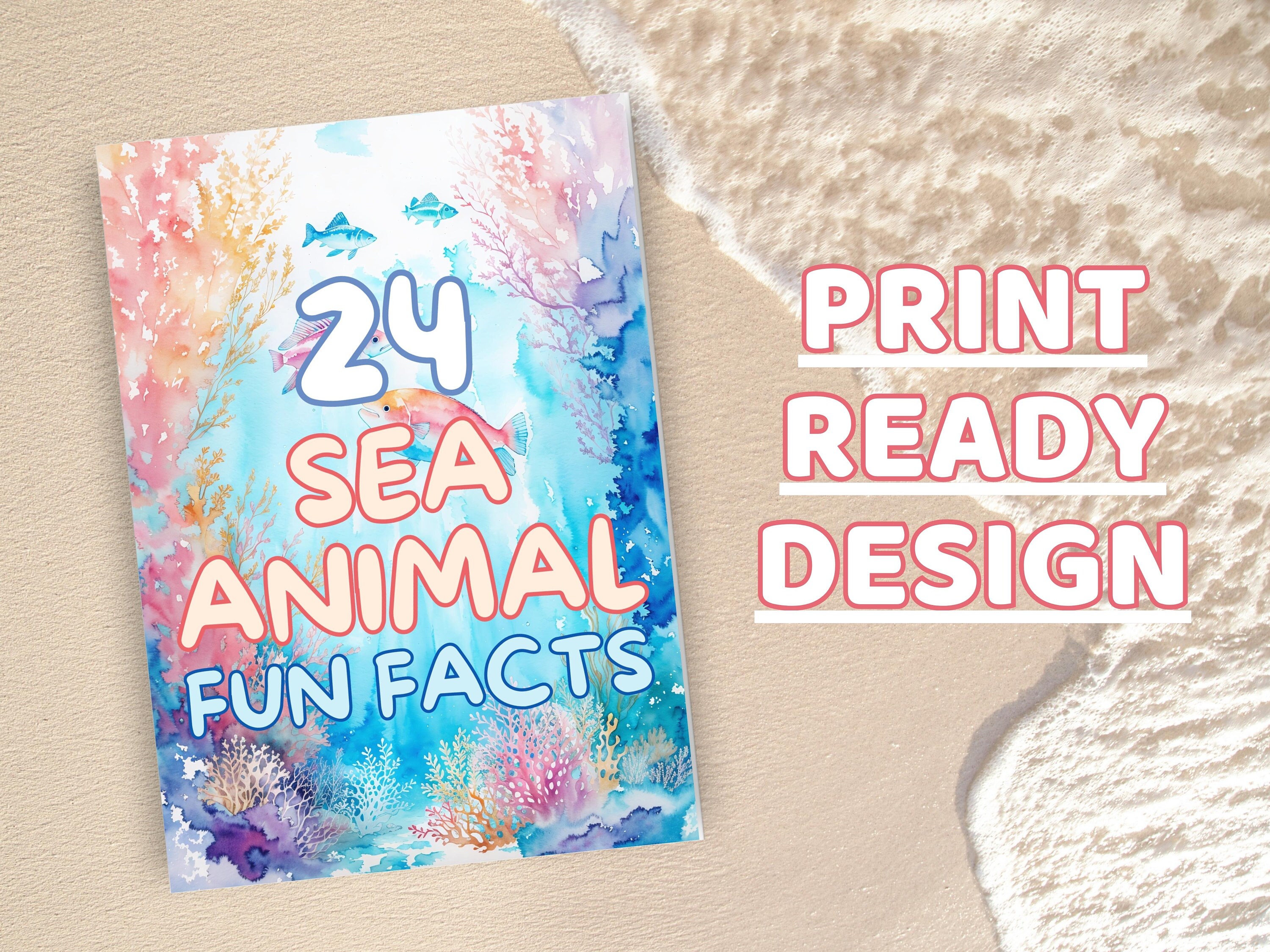 SEA ANIMAL Fun Facts for Kids | Printable Booklet, Animal Learning ...