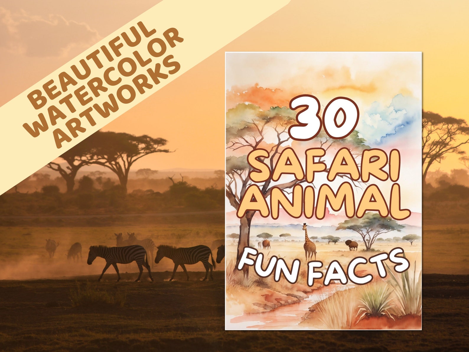 Safari Animal Fun Facts for Kids Printable Booklet Animal - Etsy