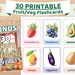 30 FRUITS and VEGETABLES Flashcards for Kids Printable Flashcards ...