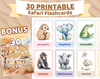 24 BABY ANIMAL Flashcards for Kids Printable Flashcards, Montessori ...