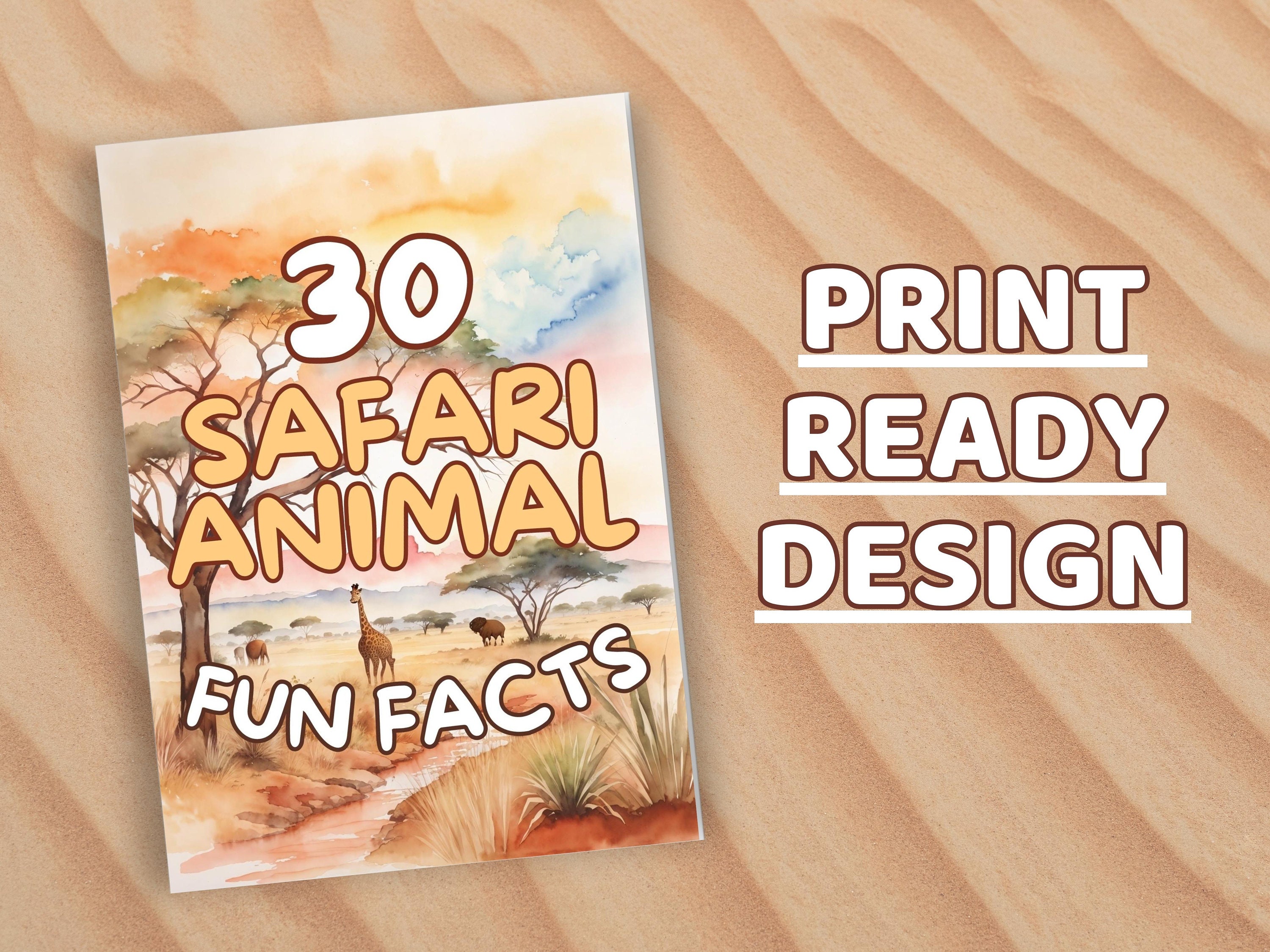 Safari Animal Fun Facts for Kids | Printable Booklet, Animal Learning ...