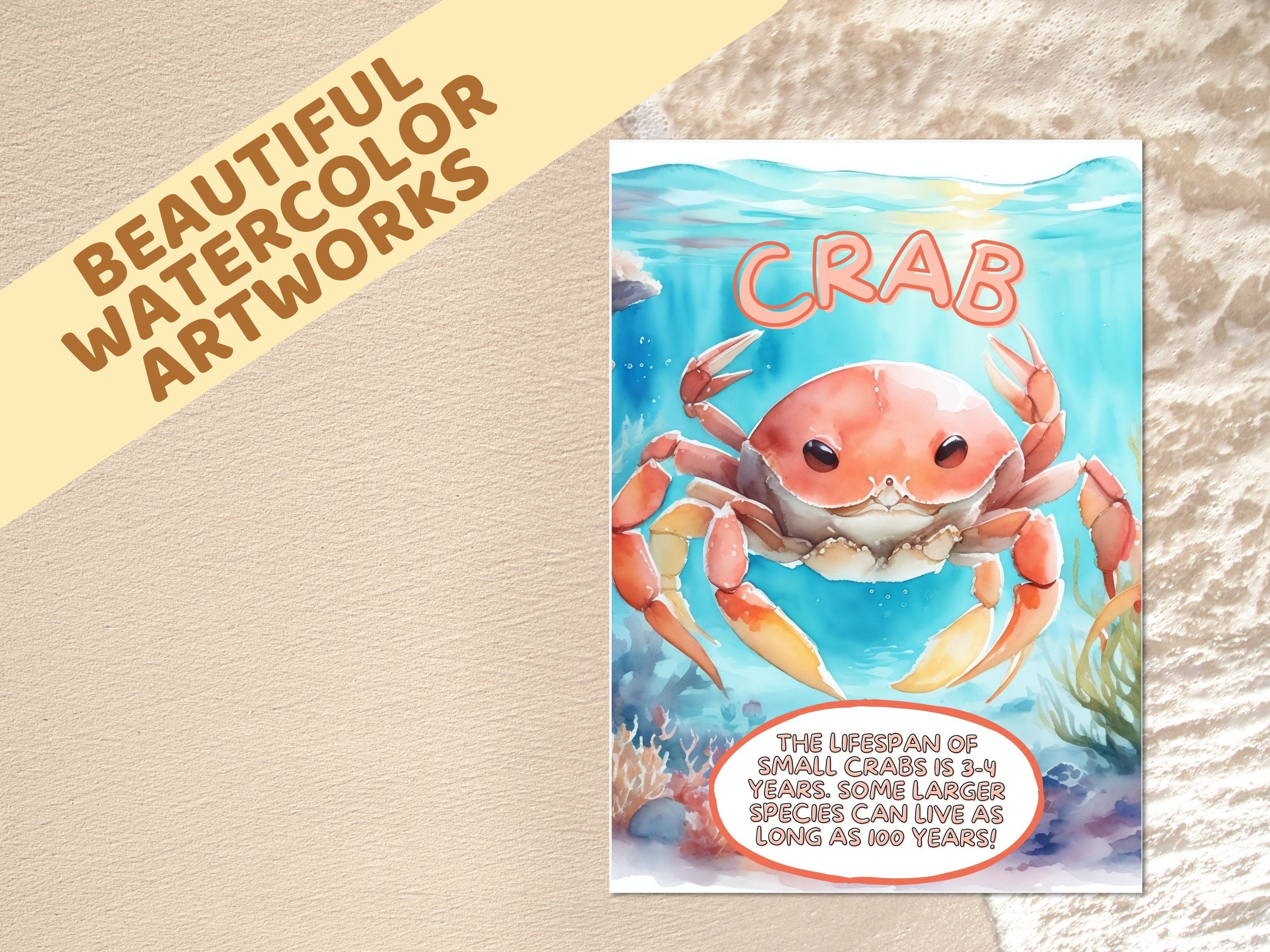 SEA ANIMAL Fun Facts for Kids | Printable Booklet, Animal Learning ...