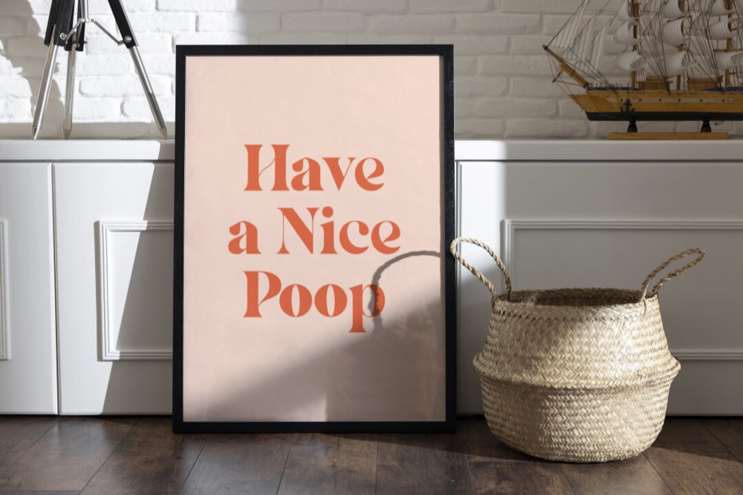 Funny Bathroom Definition Print Wall Art for Bathroom Toilet Humor ...