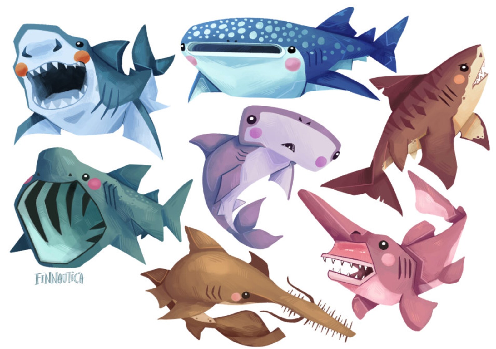 Shark Sticker Pack - Etsy