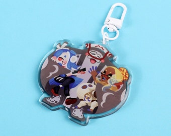 Splatoon Deep Cut and off the Hook Acrylic Charm Pixel Art Double Sided ...
