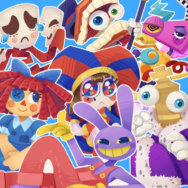 Amazing Digital Circus Stickers - Etsy