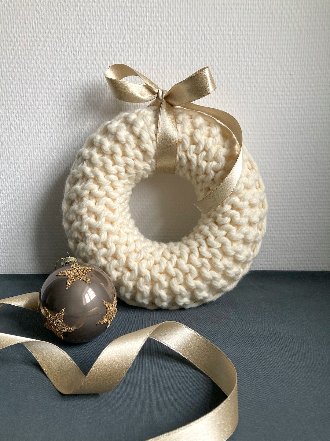 Elegant Cream Wool Wreath. Wreath in a Soft Wool Blend. Exclusive Hygge ...