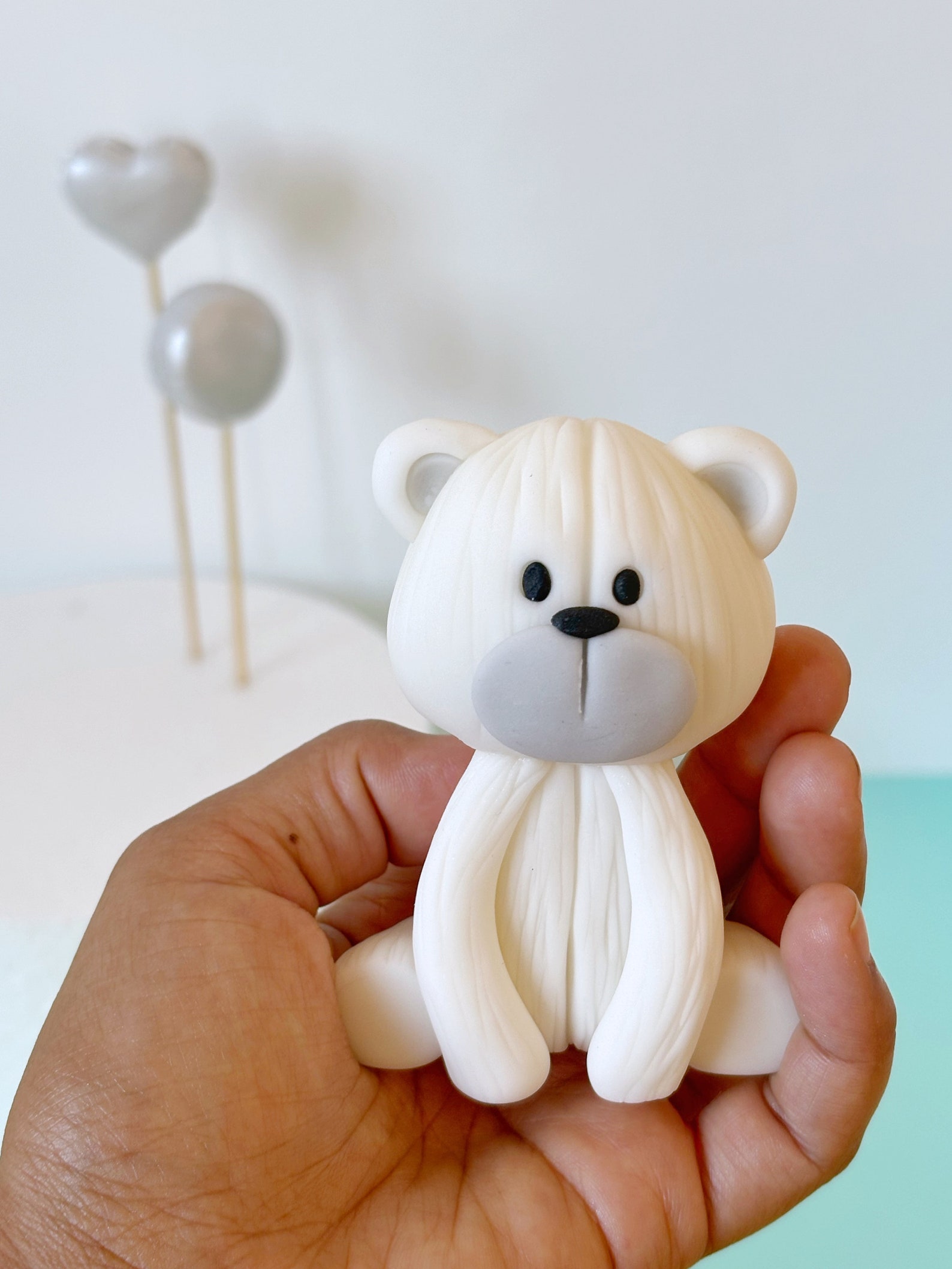 Bear Fondant Cake Topper for Birthday Cake - Etsy