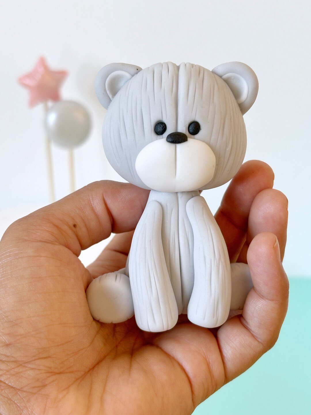 Bear Fondant Cake Topper for Birthday Cake - Etsy