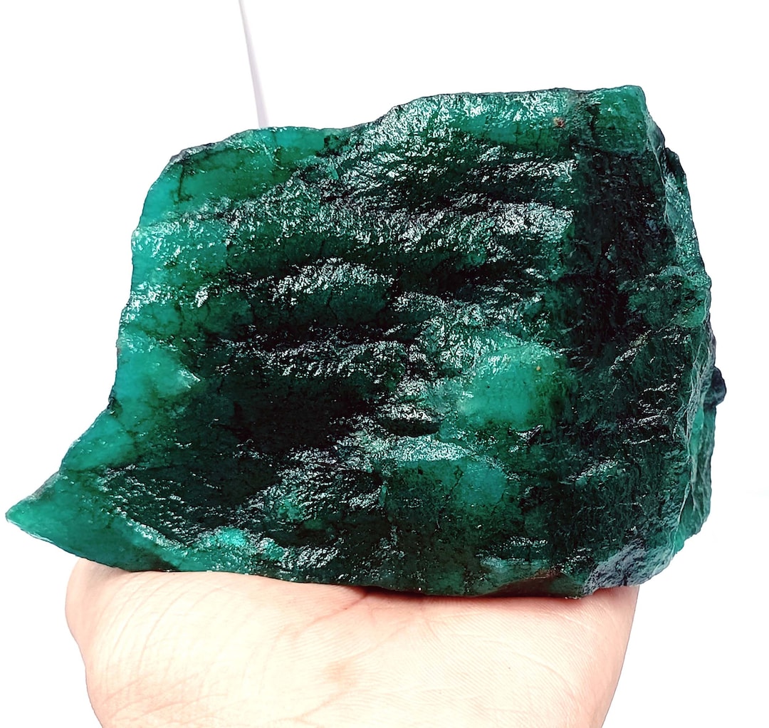 Green Emerald 6525 Ct Huge Raw Colombian IGL Certified Chunk Uncut ...
