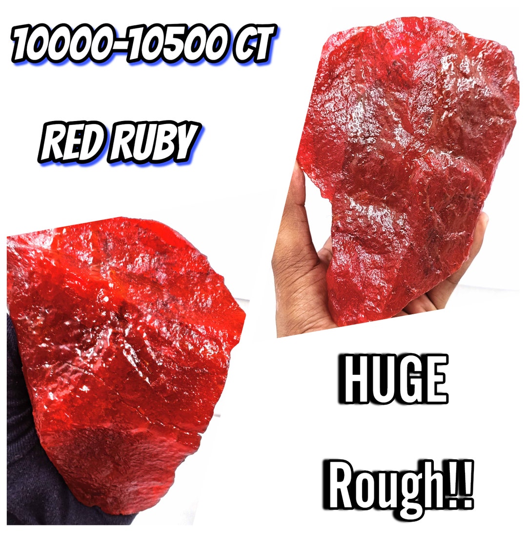 Ruby 10000-10500 African Huge Rough Ruby Precious Gemstone AAA ...