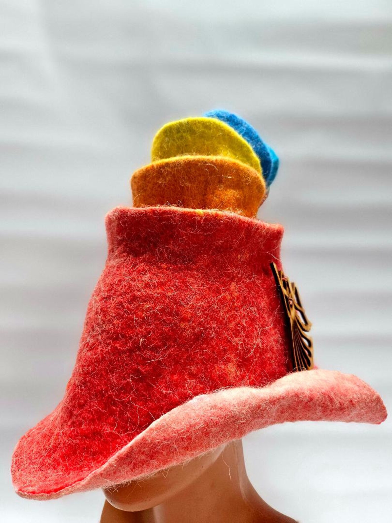 Rainbow Hat,gift for Her,felted Hat,handmade Felted Hat,women Cap,party ...