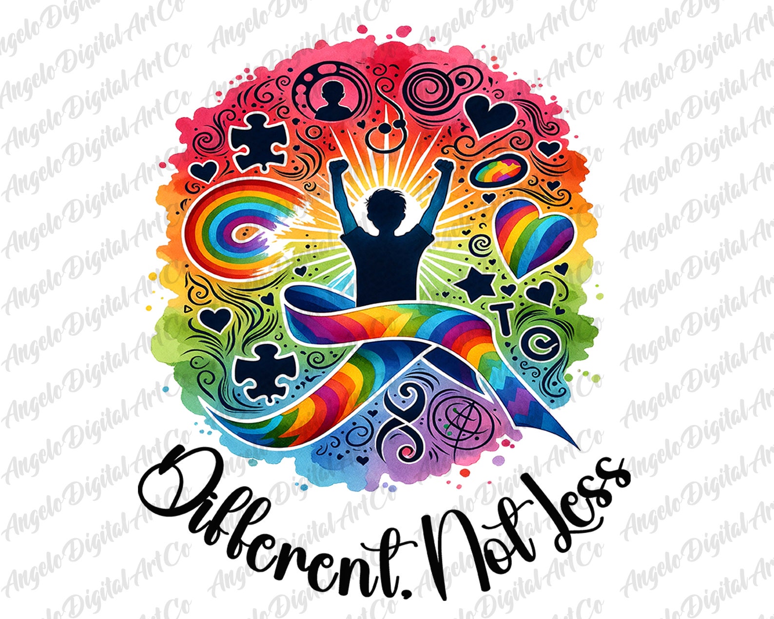 Different, Not Less PNG Digital Design Download Sublimation PNG Shirt ...