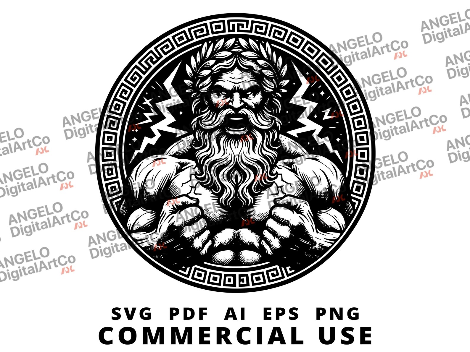 Zeus Vector -svg, Png, Ai , Eps ,pdf | Vector Graphics Design for Cutting, Printing and Digital ...