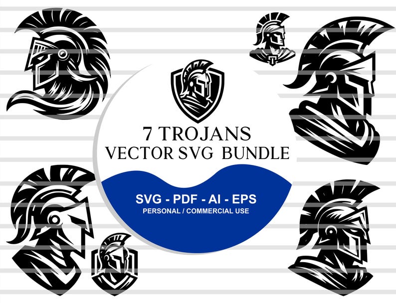 7 Trojans SVG Bundle | Vector Graphic for Laser Engraving and | Clip ...