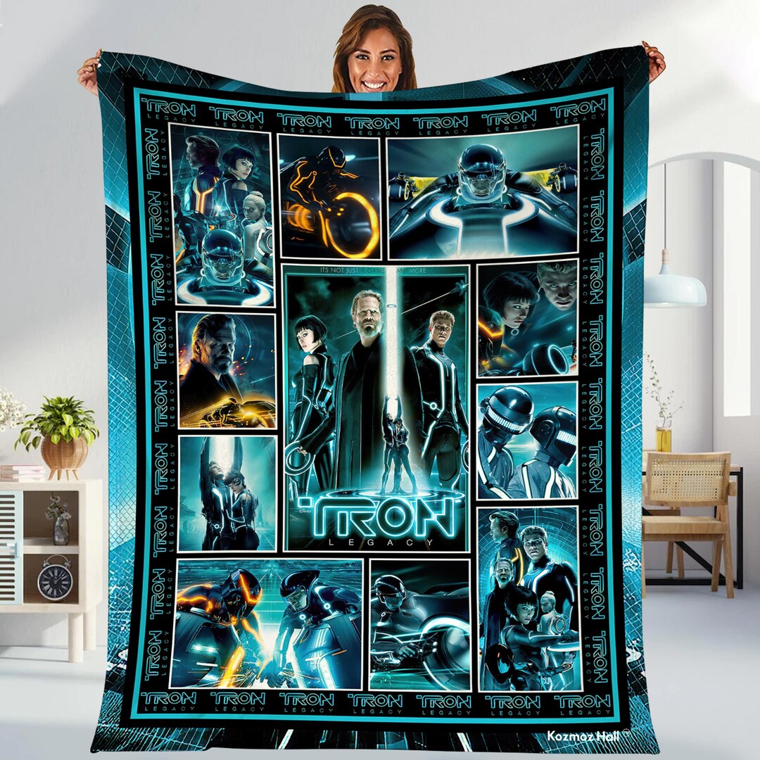 Flynns Arcade Blanket, Retro Tron Ares Legacy Movie, Tron Flynns Arcade ...