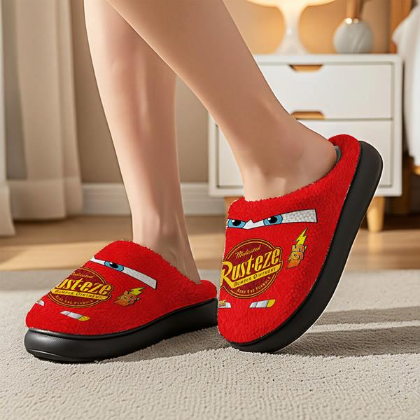Cars Movie Slippers,disneyland Movie Inspired Fluffy Slipper Lightning ...