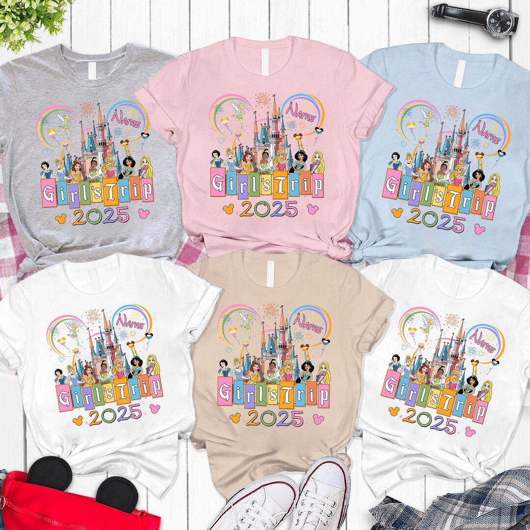 Personalized Disneyland Princess Girls Trip 2025,besties Trip 2025 ...
