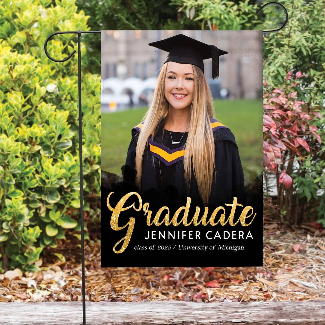 Custom Congratulations Graduation Garden Flag,graduate Flag, College ...