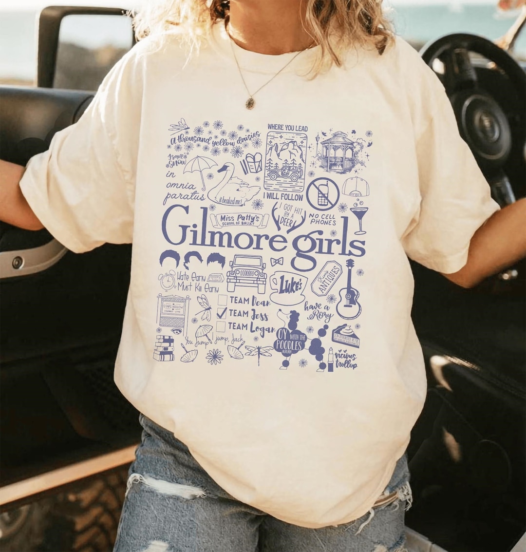 Gilmore Girls Doodle Shirt Gilmore Girls Movie Shirt Rory Gilmore Jess ...
