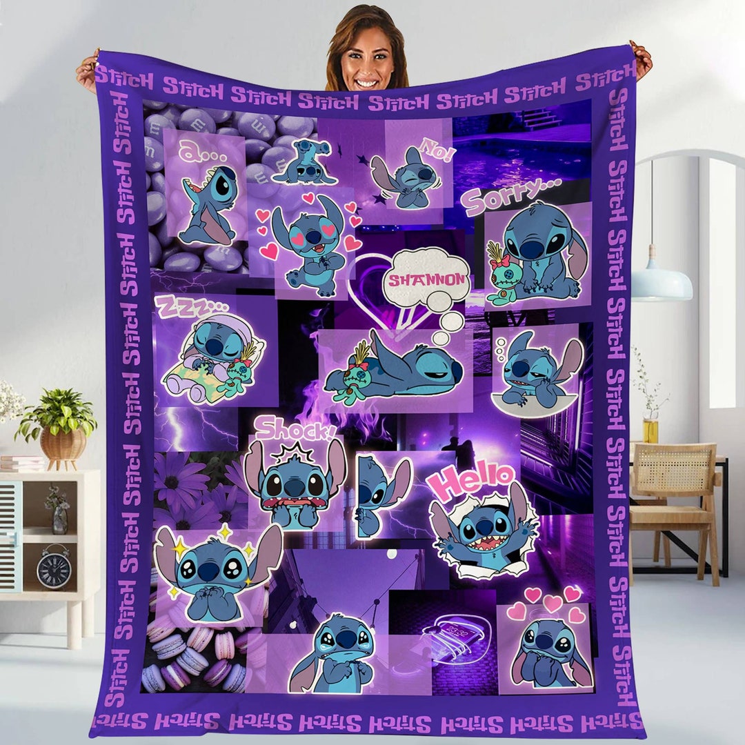 Personalized Stitch Blanket Lilo Stitch Blanket | Stitch Angel Blanket ...