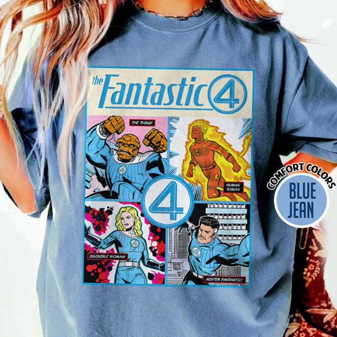 MCU Fantastic Four Hero Poses Group Shot Poster, Mcu Studio Superhero T ...