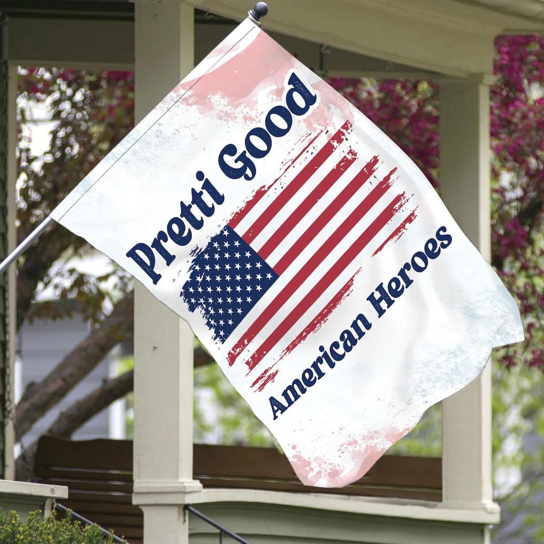 Pretti Good American Heroes Garden Flag, Justice for Alex Pretti Yard ...