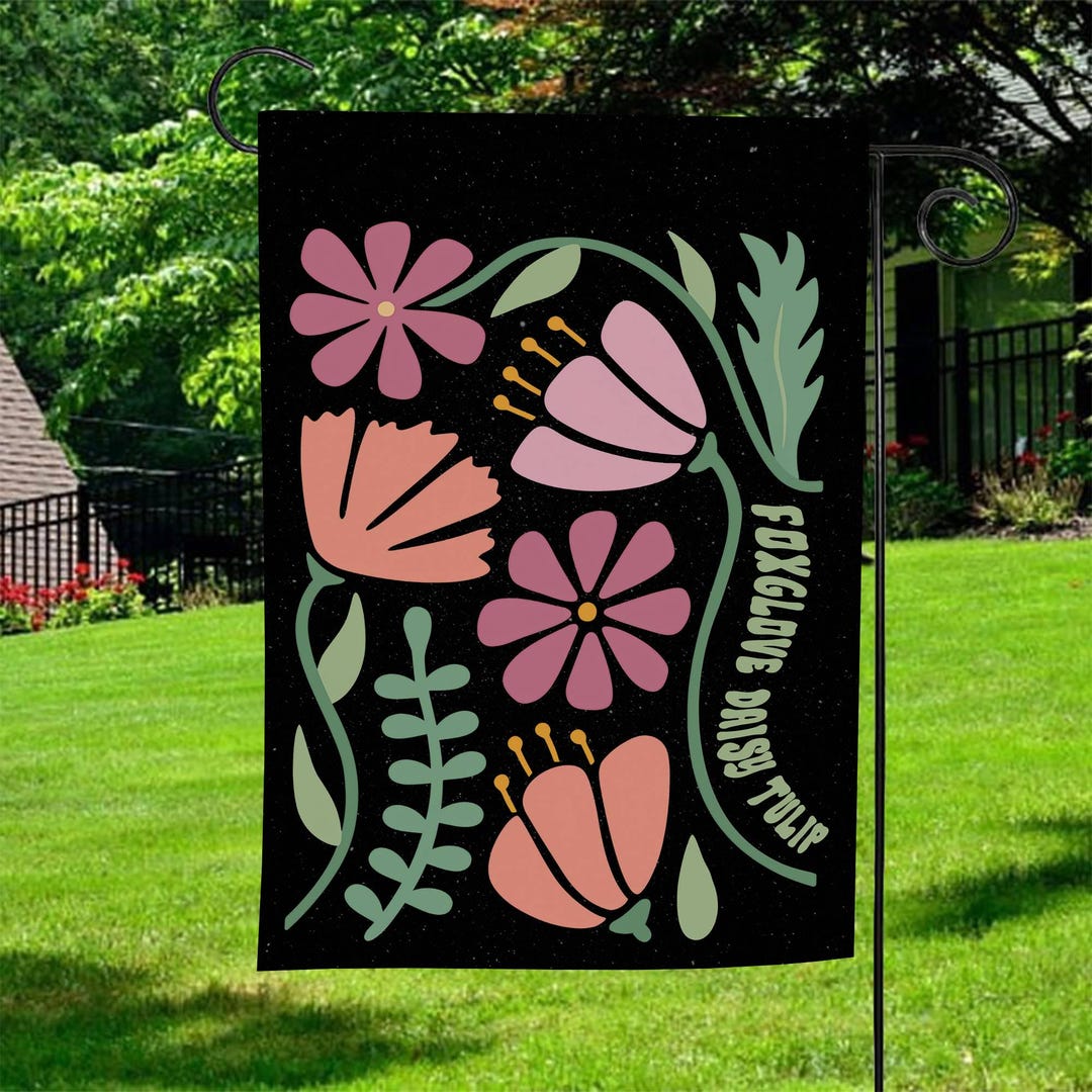 Foxglove Daisy Tulip FDT Anti Trump Garden Flag, Subtle Anti Trump Yard ...