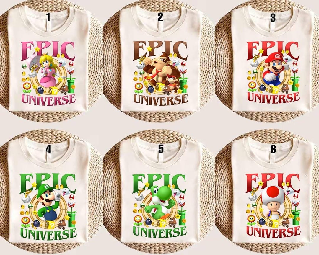 Super Mario Epic Universe Shirt, Mario Luigi Princess Peach Epic ...