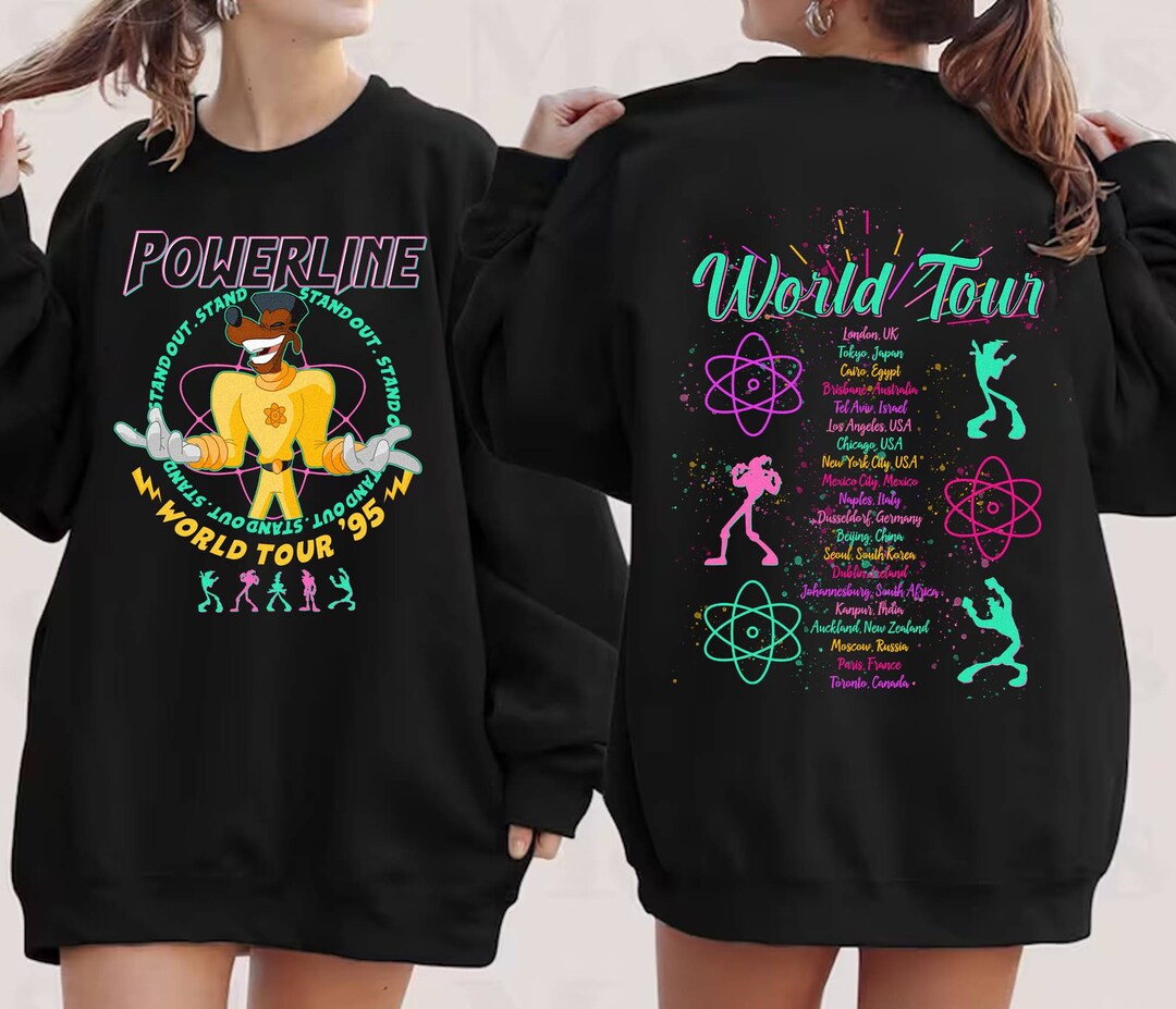Two-sided Goofy Movie Powerline Stand Out Tour 95 Sweatshirt | Goofy ...